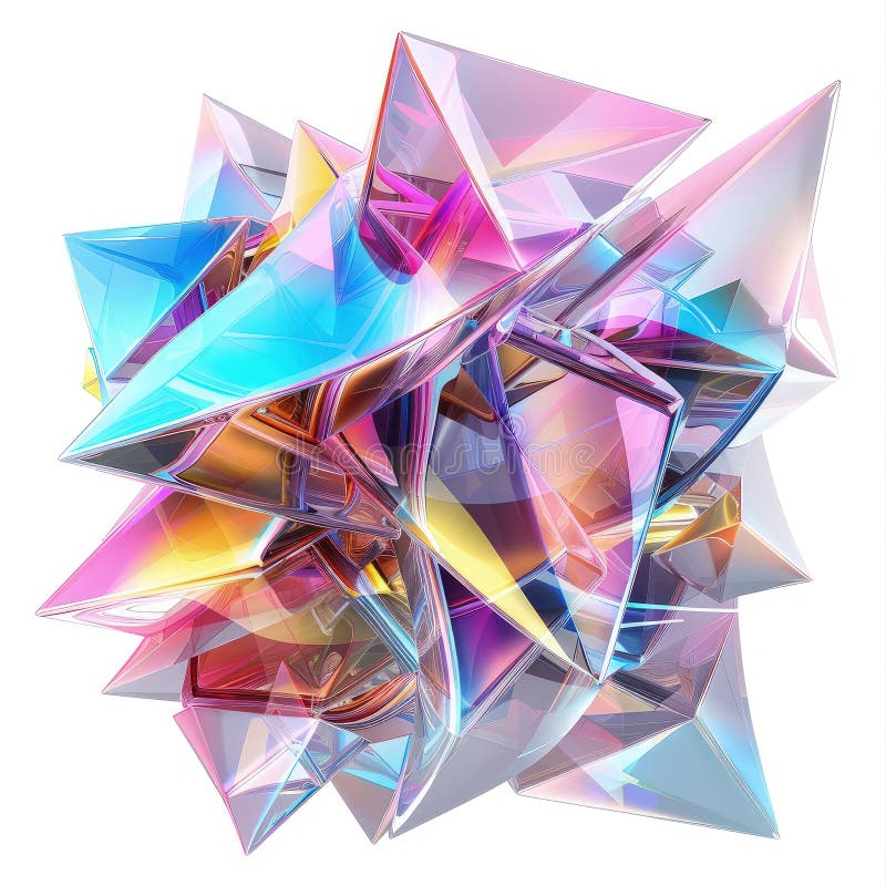 Vibrant Holo Abstract 3D Shape, Captivating Images Showcasing ...