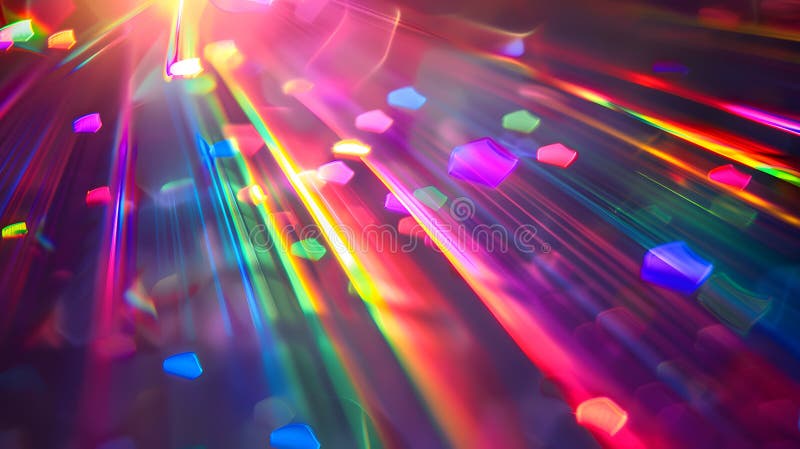 Colorful Abstract Light Patterns with Glowing Rainbow Effect Stock ...