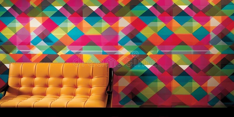Vibrant Home Wallpaper, Made with Generative AI Stock Illustration ...