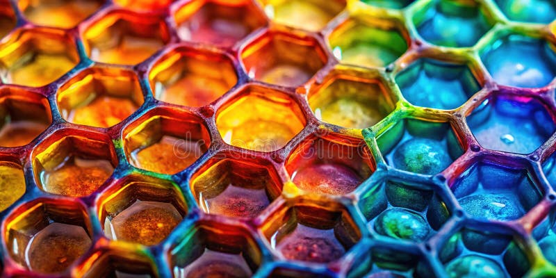 A Vibrant Honeycomb Pattern a Colorful and Engaging Geometric ...
