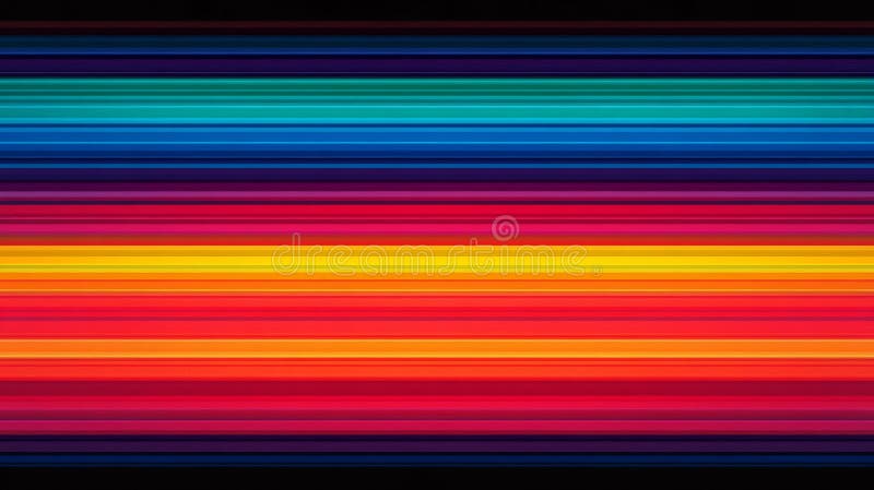 Vibrant Horizontal Rainbow Color Stripe Pattern Design Stock ...