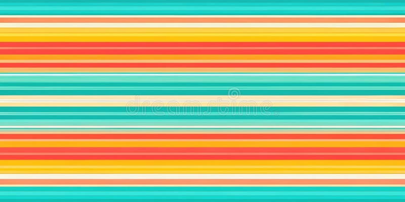 Vibrant Horizontal Stripe Pattern Design with Summer Hues. Generative ...