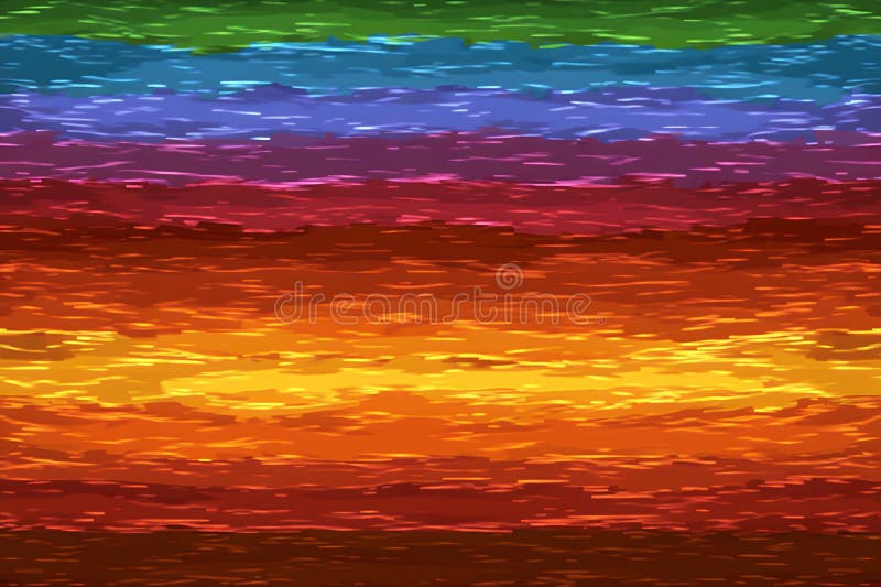 Vibrant Horizontal Stripes Rainbow Hues Sunset Texture Background Stock ...