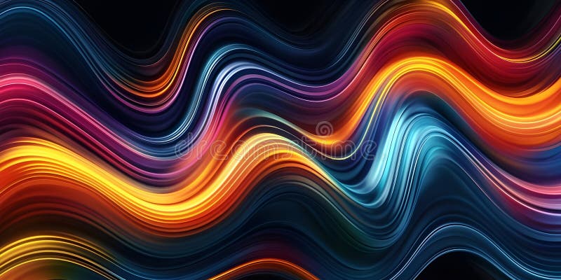 Vibrant Horizontal Wave Abstract Background, Dynamic Horizontal Wave ...