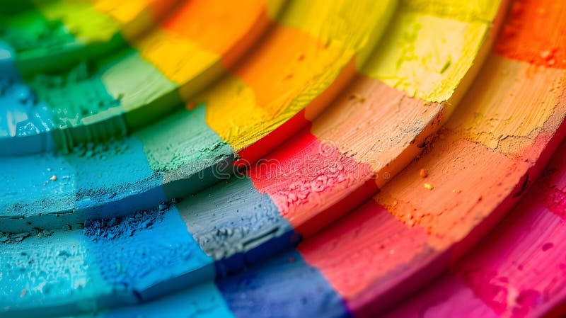 Vibrant Hues of Color Explode in a Spectrum of Artistic Paint, Creating ...