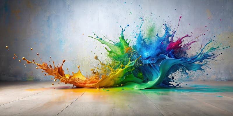Vibrant Hues Exploding in a Dynamic Symphony of Color on a Smooth ...