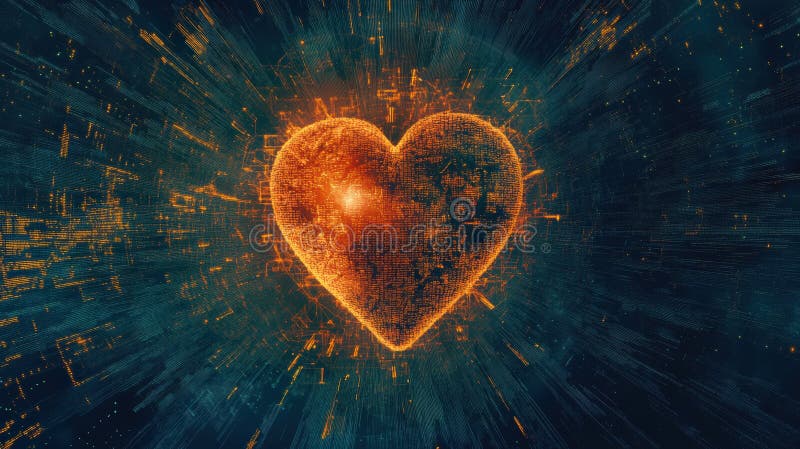 Vibrant Human Heart Radiates Stock Photos - Free & Royalty-Free Stock ...