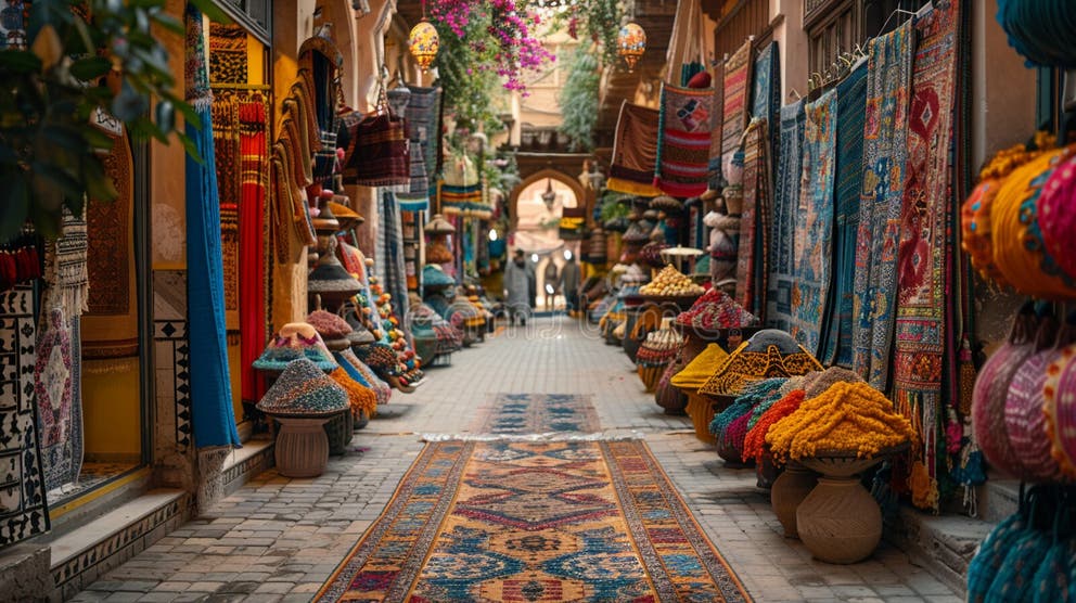 The Vibrant Hustle of a Bazaar Stock Photo - Image of vendor, chatter ...