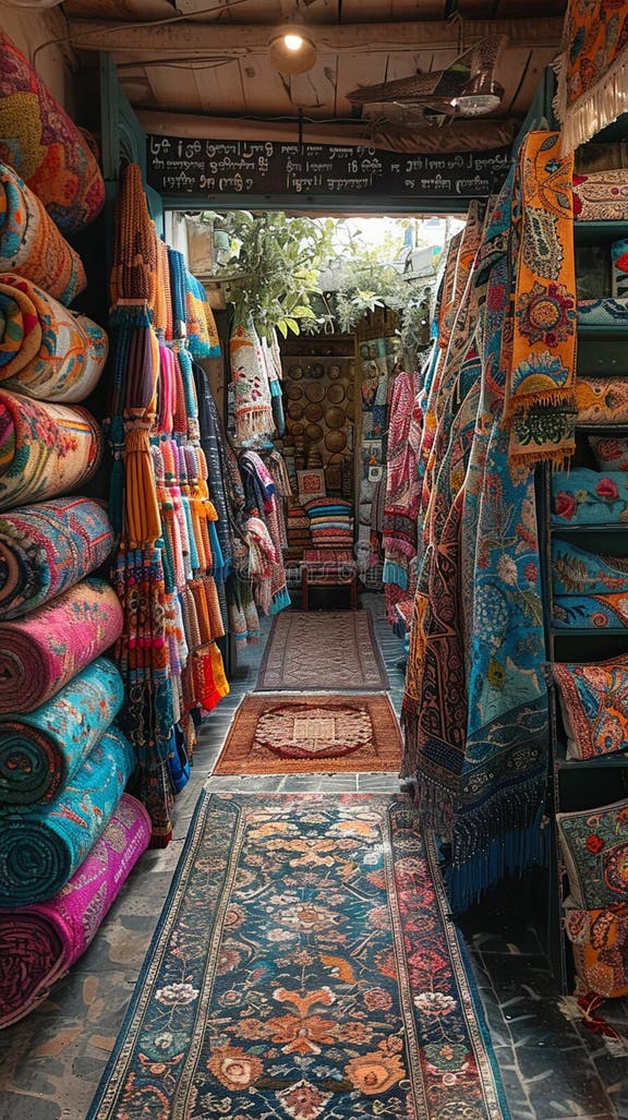 The Vibrant Hustle of a Bazaar Stock Photo - Image of music ...