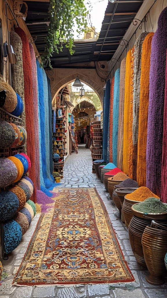 The Vibrant Hustle of a Bazaar Stock Photo - Image of scenery, color ...