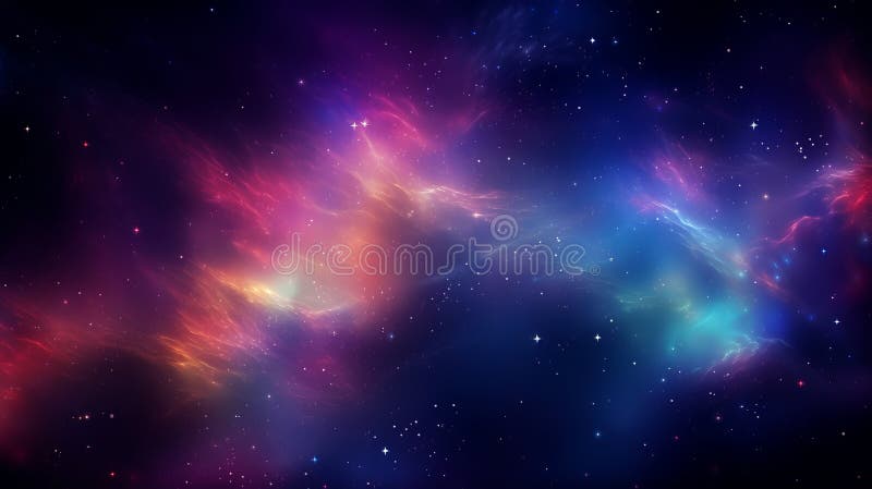 Vibrant Hyper Space Background with Interstellar Colors Stock ...