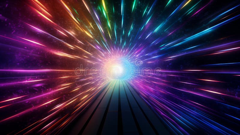 Vibrant Hyper Zoom Tunnel with Intricate Textures Stock Illustration ...