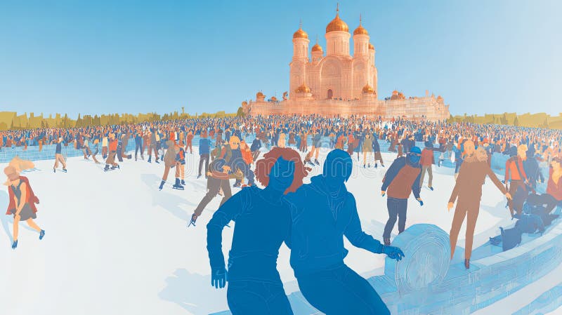 Cartoon Ice Illustration Skaters Stock Photos - Free & Royalty-Free ...