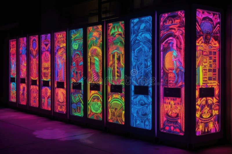 Illuminated Vending Machine Row Stock Illustrations – 13 Illuminated ...