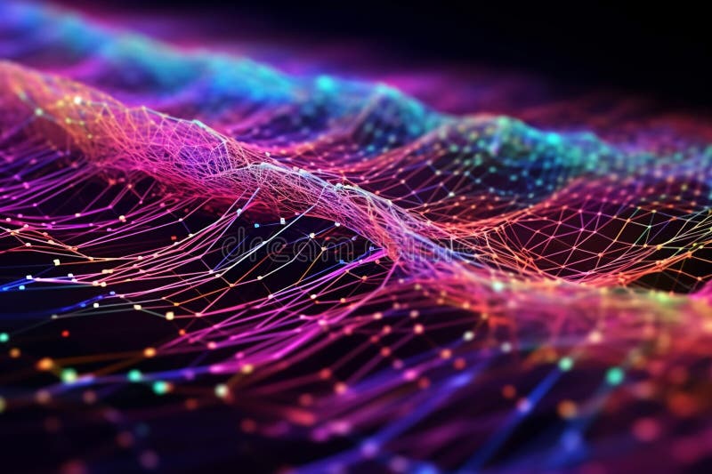 Vibrant Illustration Captures the Essence of Data Flow through Dynamic ...