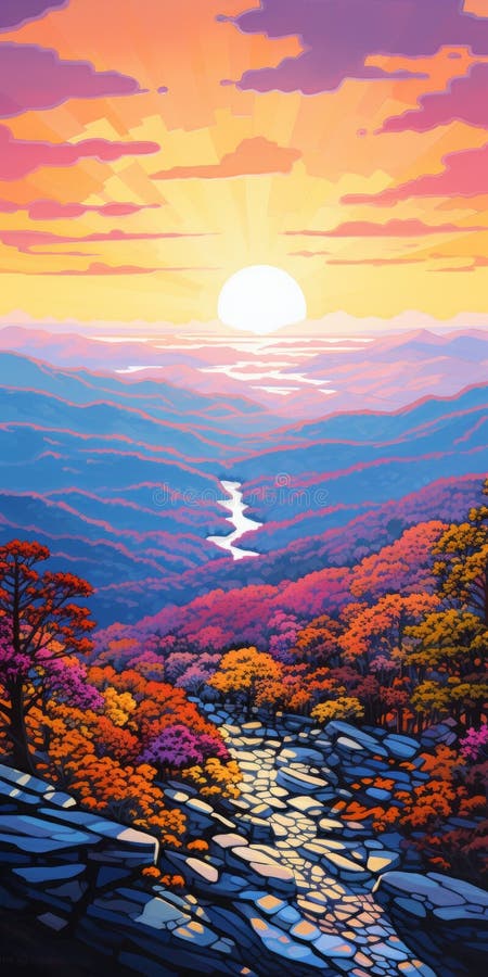 Psychedelic Sunset: Vibrant Artwork Inspired by Nature and Romance ...