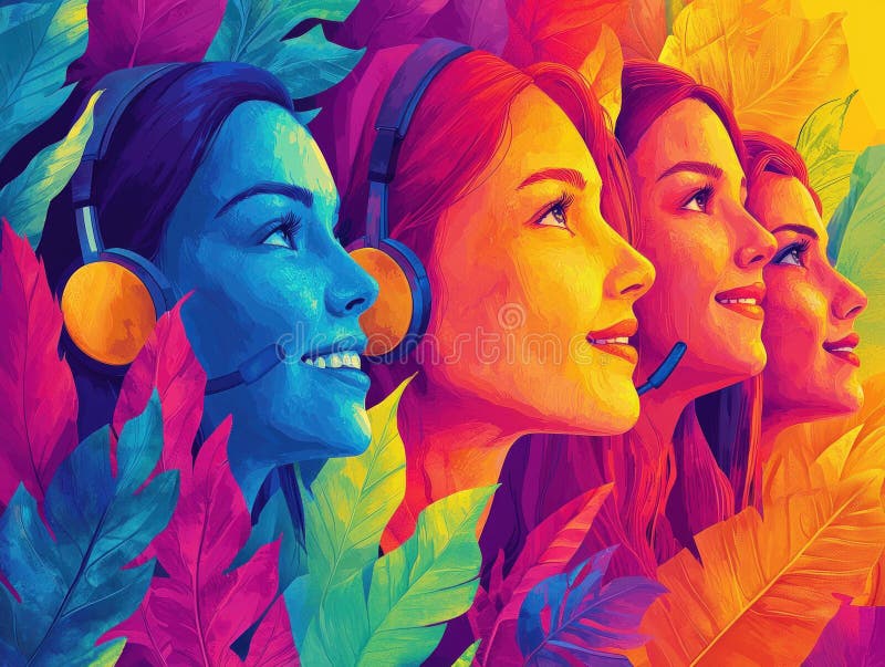 A Vibrant Illustration Celebrating Various Customer Service ...