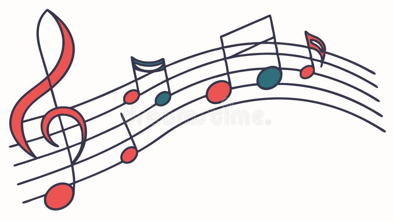 Colorful Musical Notes, Evoking Melody and Creative Harmony, Vector ...