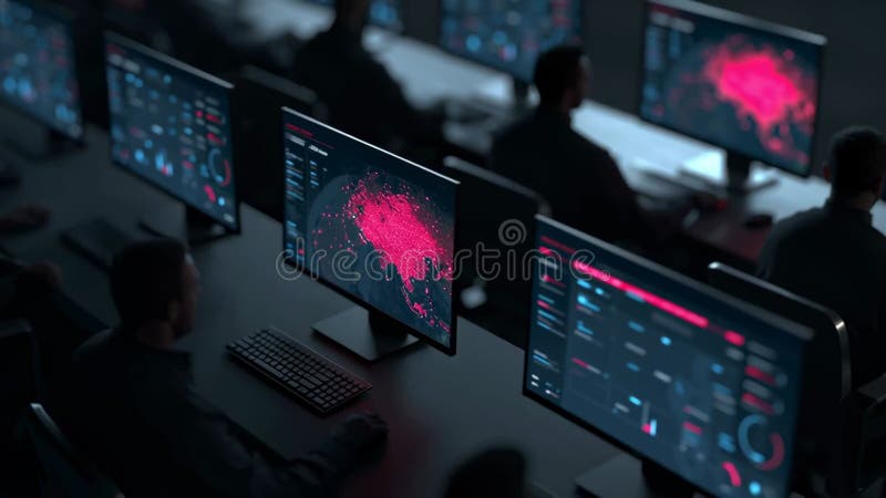 Illustration of Cybersecurity in an Isometric Style Showcasing a ...