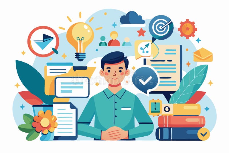 A Vibrant Illustration Depicting Personal Development, Emphasizing ...