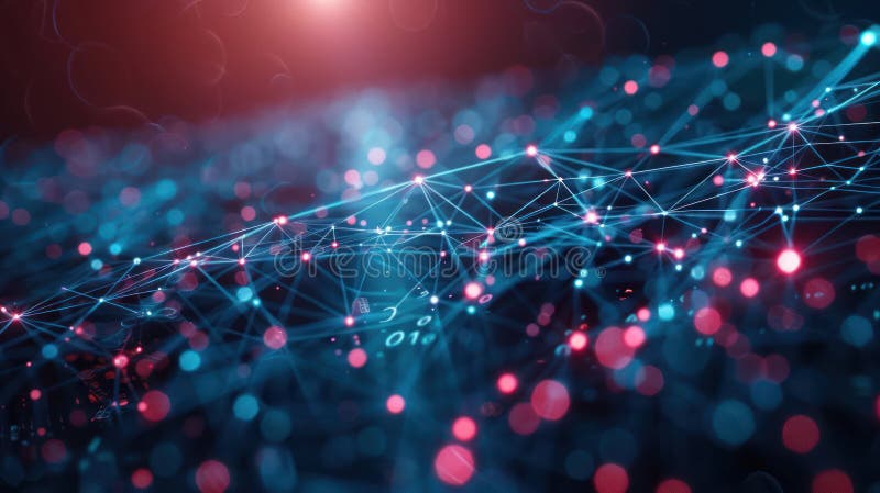 Digital Network: a Vibrant Illustration of Advanced Cyber Connectivity ...