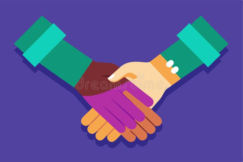 A Vibrant Illustration of Diverse Hands Reaching Out and Joining in a ...
