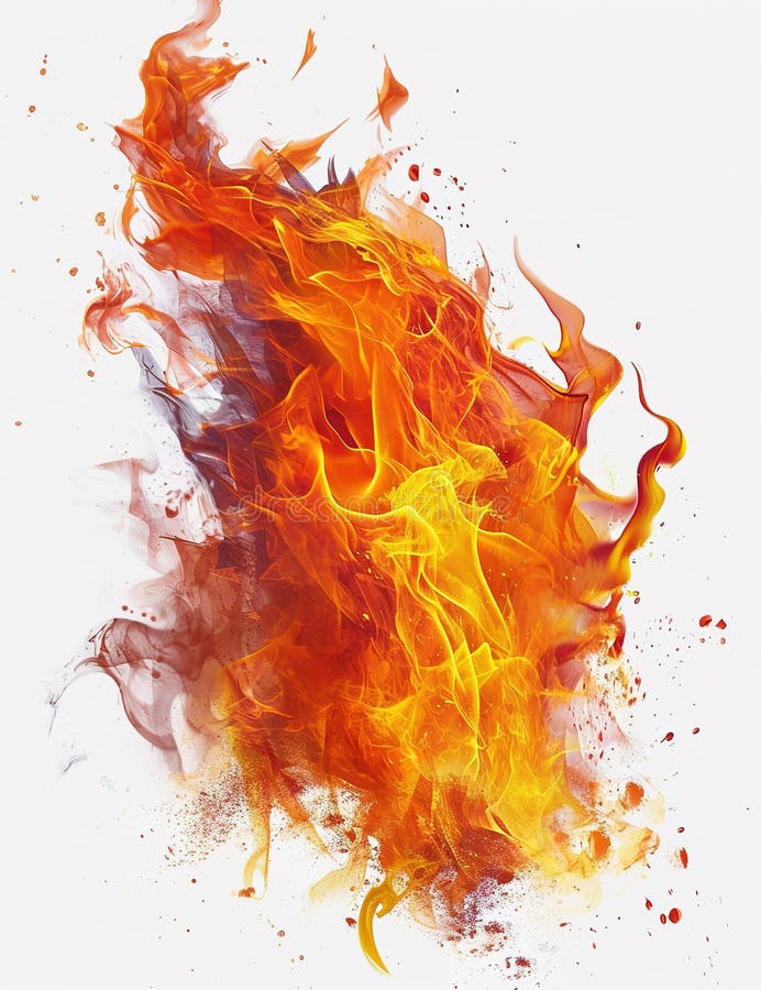 Vibrant Illustration of Dynamic Fire Flames, Ideal for Backgrounds ...