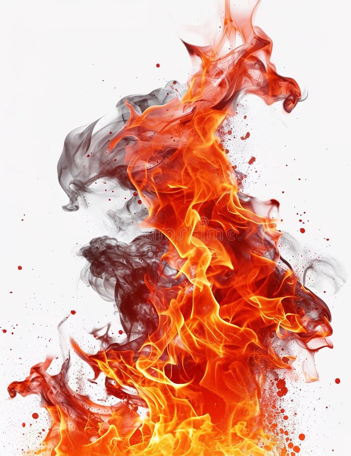 Vibrant Illustration of Dynamic Fire Flames, Ideal for Backgrounds ...