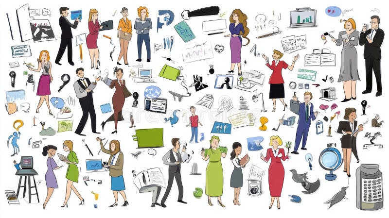 AI-Generated Business People & Objects Stock Illustration ...
