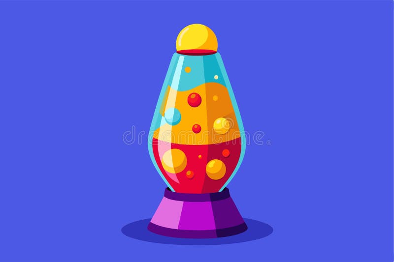 A Vibrant Illustration Features a Lava Lamp with Colorful, Floating ...