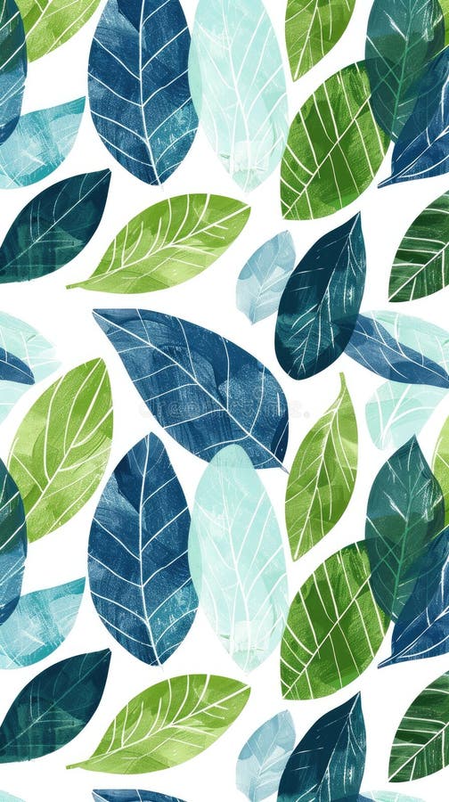 A Vibrant Illustration Featuring an Assortment of Leaf Patterns ...
