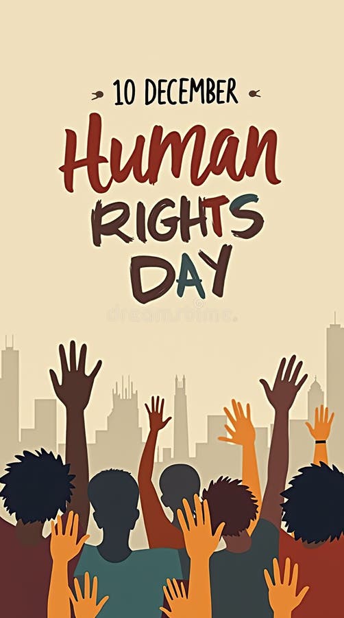 Colorful Illustration Celebrating Human Rights Day on 10 December Stock ...
