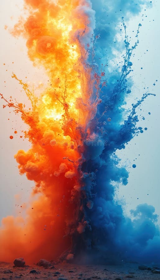Collision Orange Flame Blue Stock Photos - Free & Royalty-Free Stock ...