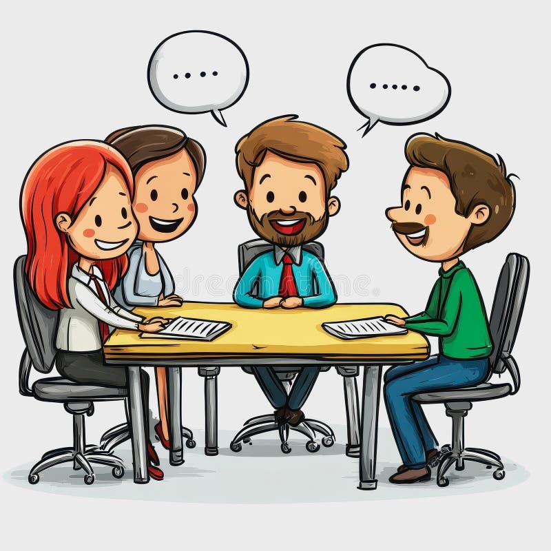 Friendly Business Meeting with Diverse Group of Professionals Engaging ...