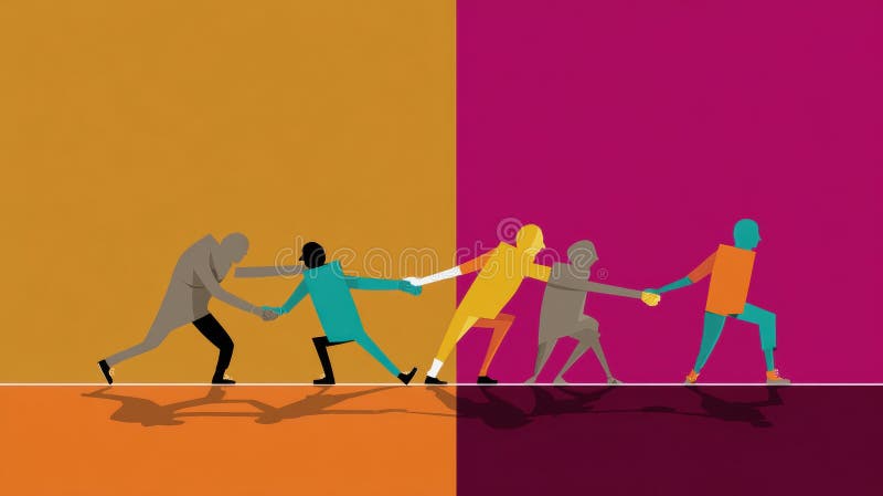 Bridging the Divide stock illustration. Illustration of solidarity ...