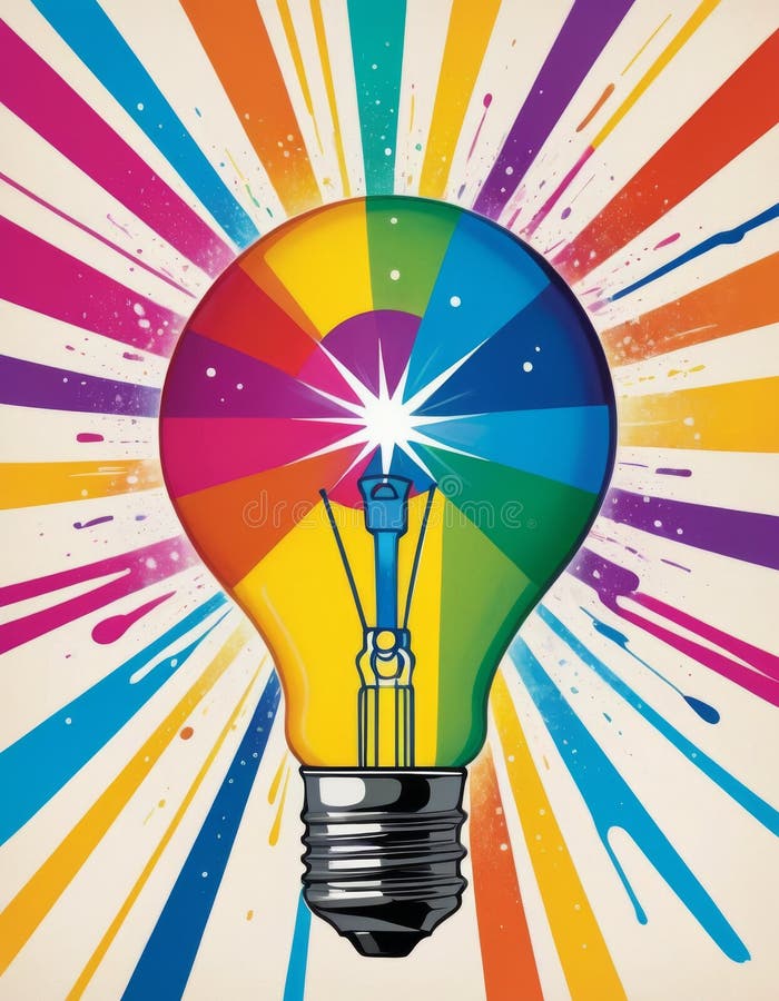 Colorful Idea Burst stock image. Image of generated - 313531673