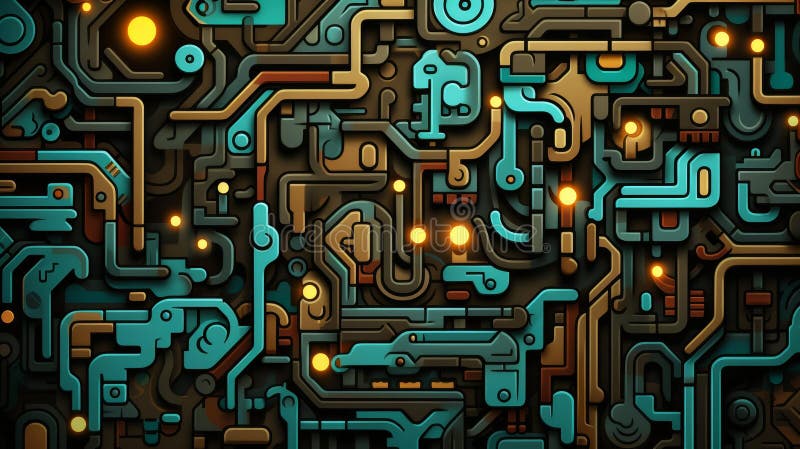 Vibrant Illustration of a Maze Pattern with Intricate Details, High ...