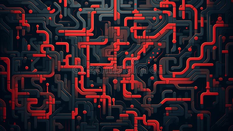 Vibrant Illustration of a Maze Pattern with Intricate Details, High ...
