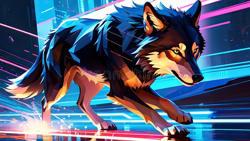 Neon Wolf Stock Illustrations – 868 Neon Wolf Stock Illustrations ...