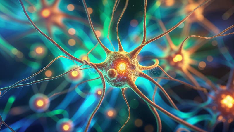 A Captivating View of a Neuron, Showing Its Intricate Structure and ...