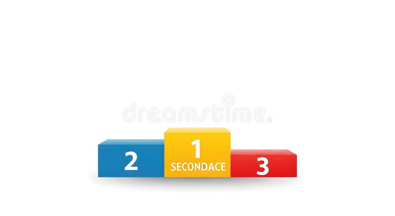 Podium with First, Second, and Third Place Stock Illustration ...