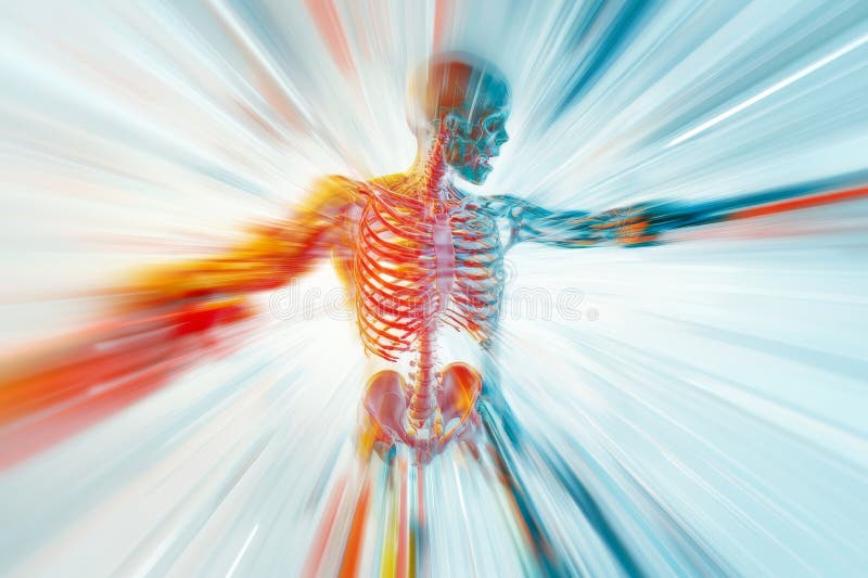 Dynamic Representation of Human Anatomy Illustrating Skeletal Structure ...