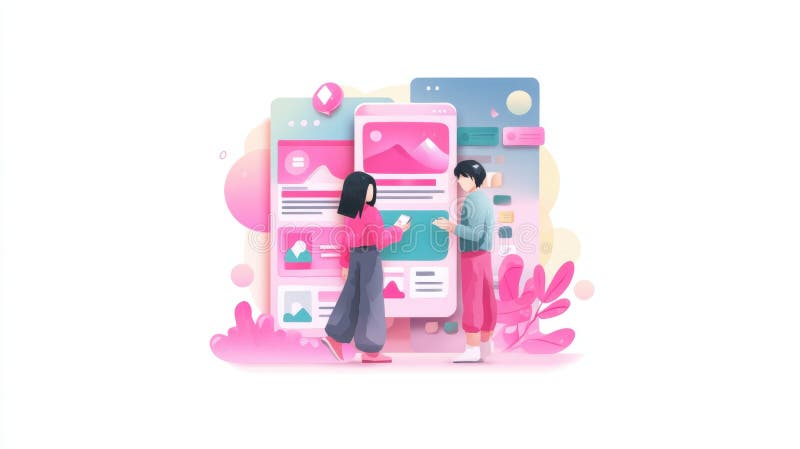 AI-Generated App Design stock illustration. Illustration of minimalist ...