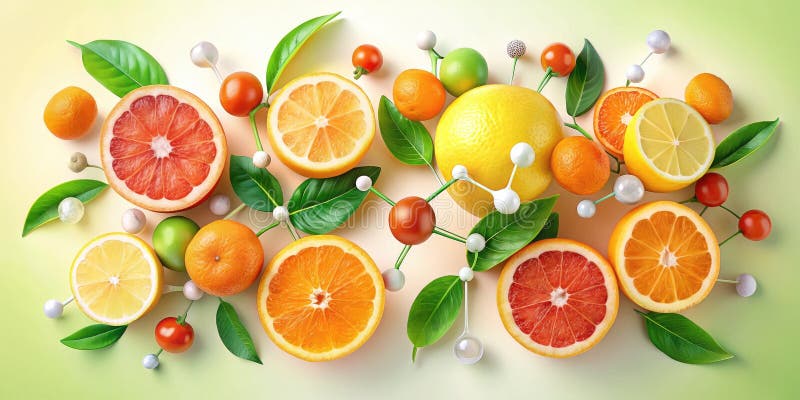 Unlocking Vitamin Cs Power a Scientific Illustration of Ascorbic Acids ...