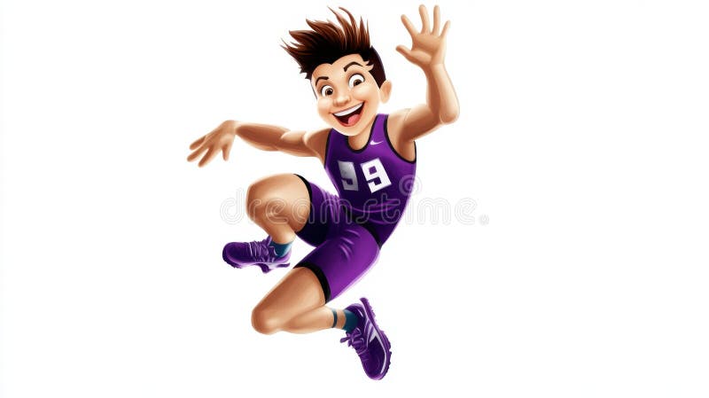 Energetic Athlete Illustration Stock Illustration - Illustration of ...