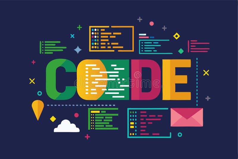 A Vibrant Illustration Showcasing Customizable Code Elements and ...