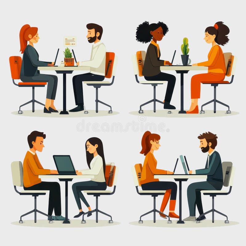 Business Meeting Collaboration in Modern Office Setting with Diverse ...