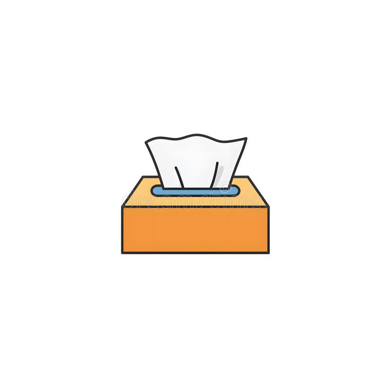 Tissue Box Illustration: Clean and Minimalist Design Stock Illustration ...