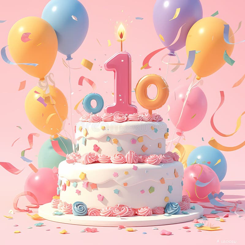 Celebrate a Milestone with Joy! Stock Illustration - Illustration of ...