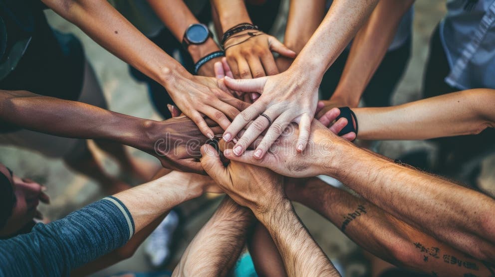 Diverse Hands Teamwork Stock Illustrations – 4,399 Diverse Hands ...